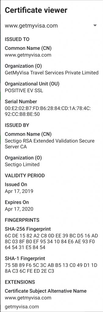 Quick Guide to view SSL Certificate Information on various Web Browsers